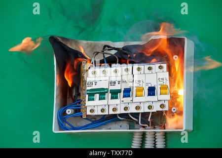 Electrical Fire Faulty Wire Cable Burnt Rodent chewed through ...