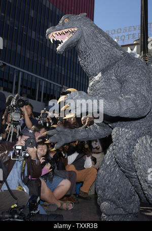 Hollywood Walk of Fame Star for Godzilla Stock Photo - Alamy