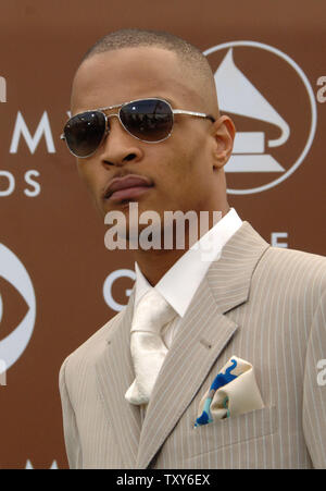 Rapper TI arrives at the 48th Annual Grammy Awards at the Staples ...