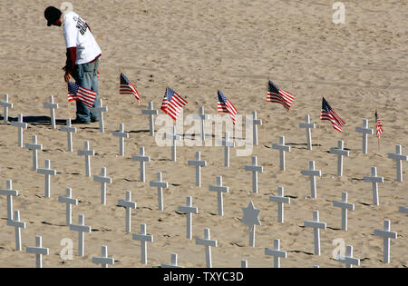 Flags on the beach, Santa Monica, Los Angeles, California, USA Stock ...