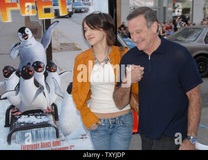 Actor Robin Williams and the voices of Ramon and Lovelace in animated ...