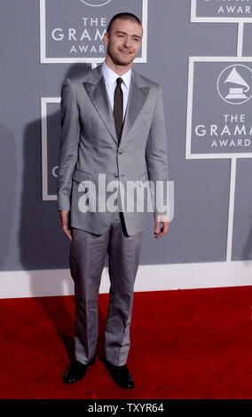 Justin Timberlake arrives at 49th Annual Grammy Awards, held at the ...