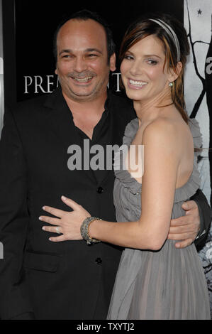 Sandra Bullock and Mennan Yapo at the Los Angeles Premiere of ...