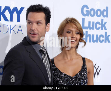 Dane Cook (L) and Jessica Alba, stars of the motion picture romantic ...
