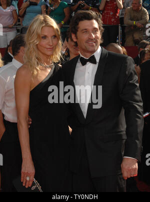Patrick Dempsey, a star in the drama series "Grey's Anatomy," right ...