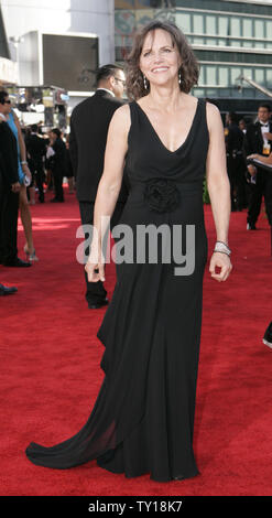 Sally Field arrives at the 61st Primetime Emmy Awards at the Nokia Center in Los Angeles on ...