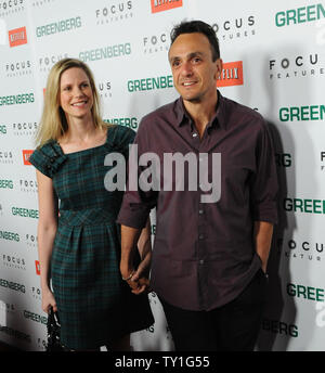 Actor Hank Azaria and Katie Wright attend the premiere of the motion ...