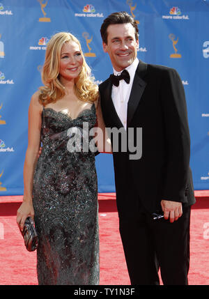 Jon Hamm and Jennifer Westfeldt at the 62nd Annual Primetime Emmy ...