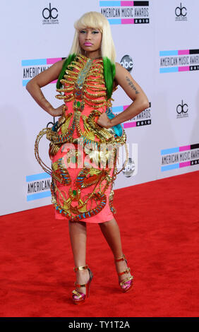 Rap artist Nicki Minaj arrives at the 2010 American Music Awards in Los ...