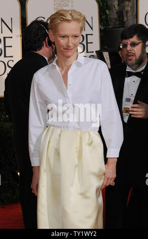 Tilda Swinton at the Hollywood Foreign Press Association press ...
