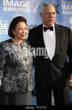 ALMA POWELL COLIN POWELL 42ND NAACP IMAGE AWARDS ARRIVALS DOWNTOWN LOS ...