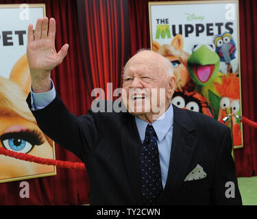 Actor Mickey Rooney, who makes a cameo appearance in the motion picture ...