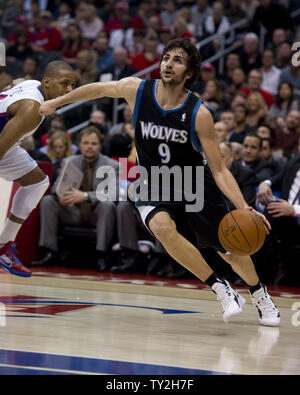 Minnesota Timberwolves guard Ricky Rubio, of Spain, poses during ...
