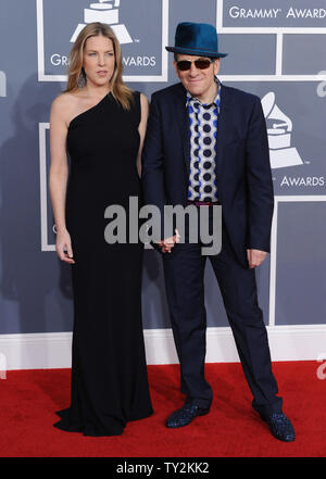 Musician Elvis Costello and his wife, jazz singer Diana Krall arrive at ...