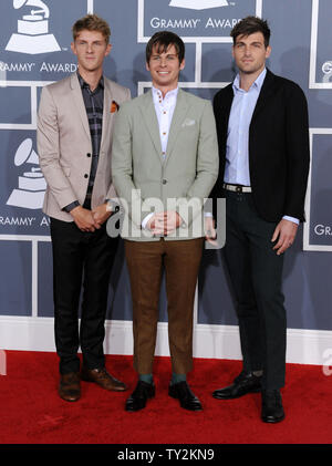 Musicians Mark Pontius, Mark Foster and Cubbie Fink of Foster the ...