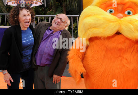 Actor Danny DeVito, the voice of The Lorax in the animated motion ...