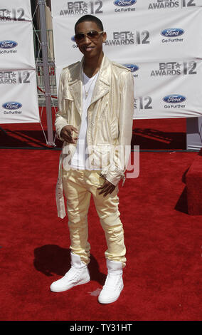 Jacob Latimore arrives at the BET Awards on Monday, June 9, 2025, at ...