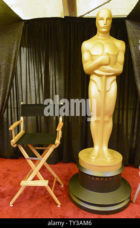 An Oscar statue stands in the red carpet area before the 97th Academy ...