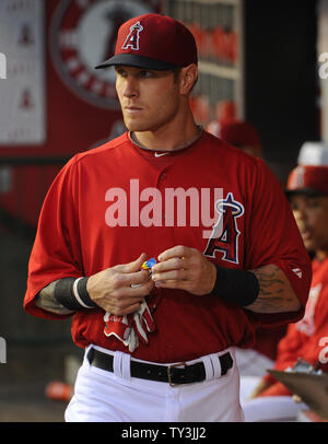 Los Angeles Angels left fielder Matthew Lugo arrives for a spring ...