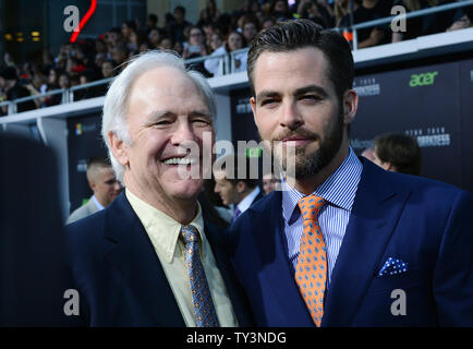 Chris Pine with his father Robert Pine at the Premiere of Paramount ...