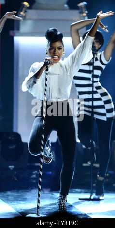 Janelle Monae performs at the BET Awards at the Microsoft Theater on ...