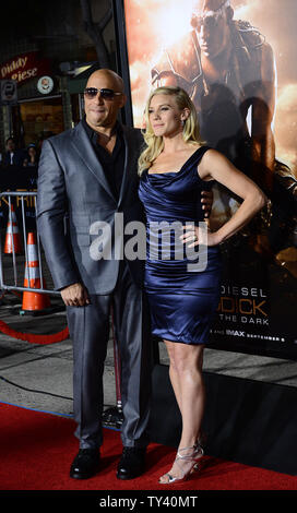 Cast members Vin Diesel and Katee Sackhoff attend the premiere of the ...