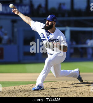 Los Angeles Dodgers’ Brian Wilson before a baseball game against the St ...
