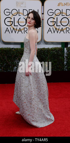 Actress Michelle Dockery arrives at the 71st Annual Golden Globe Awards ...