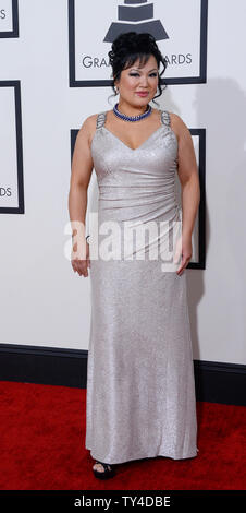 Recording artist Angelin Chang arrives for the 56th annual Grammy ...