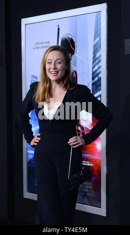 Jennifer Ehle attends the Robocop premiere at the Chinese Theatre, Los ...