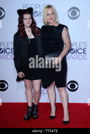 Actress Patricia Arquette (R) and daughter Harlow Olivia Calliope Jane ...