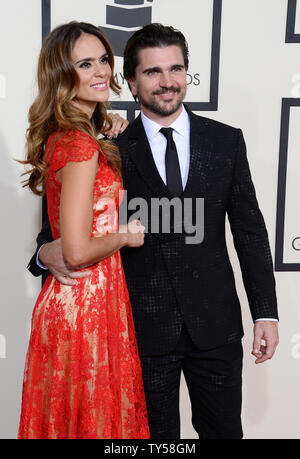 Columbian musician Juanes and his wife Karen Martinez arrive for the ...