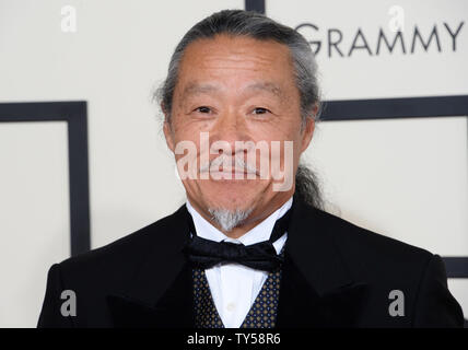 Japanese recording artist Kitaro arrives for the 57th Grammy Awards at ...