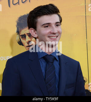Alex Shaffer, a cast member in "We Are Your Friends," arrives at the ...