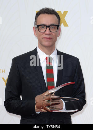 Actor Fred Armisen arrives at the 67th Primetime Emmy Awards in the ...
