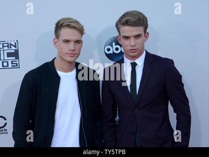 From left, actors Austin Rhodes and Aaron Rhodes arrive for the 43rd ...