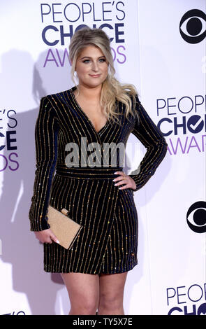 Singer Meghan Trainor arrives for the 42nd annual People's Choice ...
