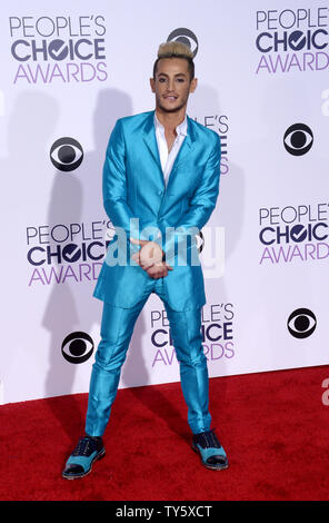 Dancer Frankie Grande arrives for the 42nd annual People's Choice ...