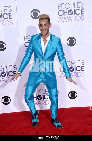 Dancer Frankie Grande arrives for the 42nd annual People's Choice ...