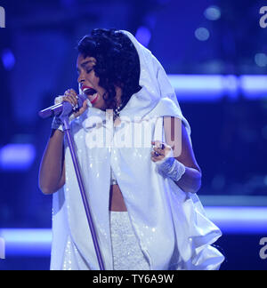 Janelle Monae performs at the BET Awards at the Microsoft Theater on ...