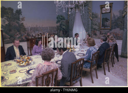 Jimmy Carter and Rosalynn Carter host state dinner for the President of ...