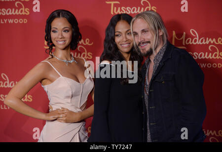 Actress Zoe Saldana is joined by her husband, Italian artist Marco ...