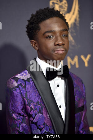 Actor Caleb McLaughlin arrives for the 69th annual Primetime Emmy ...