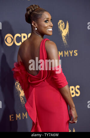 Actor Issa Rae arrives for the 69th annual Primetime Emmy Awards at ...