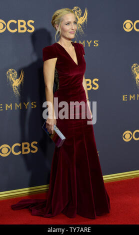 Gillian Anderson at the 69th Annual Emmy Awards held at the Microsoft ...