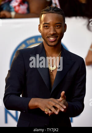 Algee Smith arrives for the 49th NAACP Image Awards at the Pasadena ...