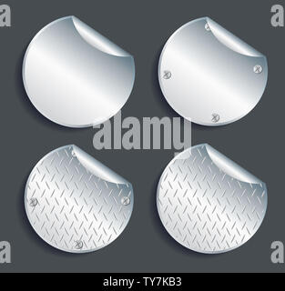 plate metal banner set Stock Photo - Alamy