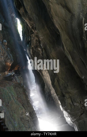 Switzerland Europe Tamina valley gorge slot canyon canton St. Gallen ...