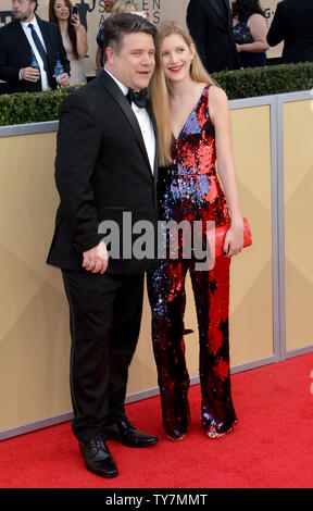 Sean Astin (L) and Alexandra Astin arrive for the the 24th annual SAG ...
