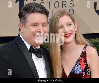 Sean Astin (L) and Alexandra Astin arrive for the the 24th annual SAG ...